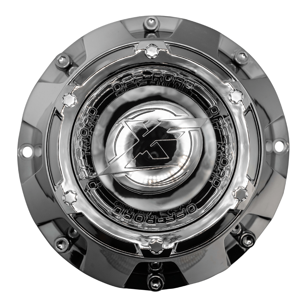 XF-220, XF-222, XF-224 Cap Chrome For Chrome 20x12, 22", 8x lug wheel ...