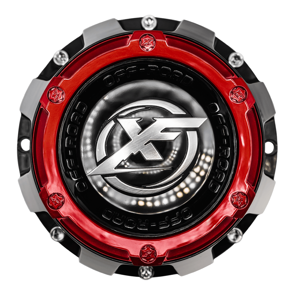 XF-215, XF-216, XF-218 Cap Red For Gloss Black Red milled 20x12, 22x12 ...